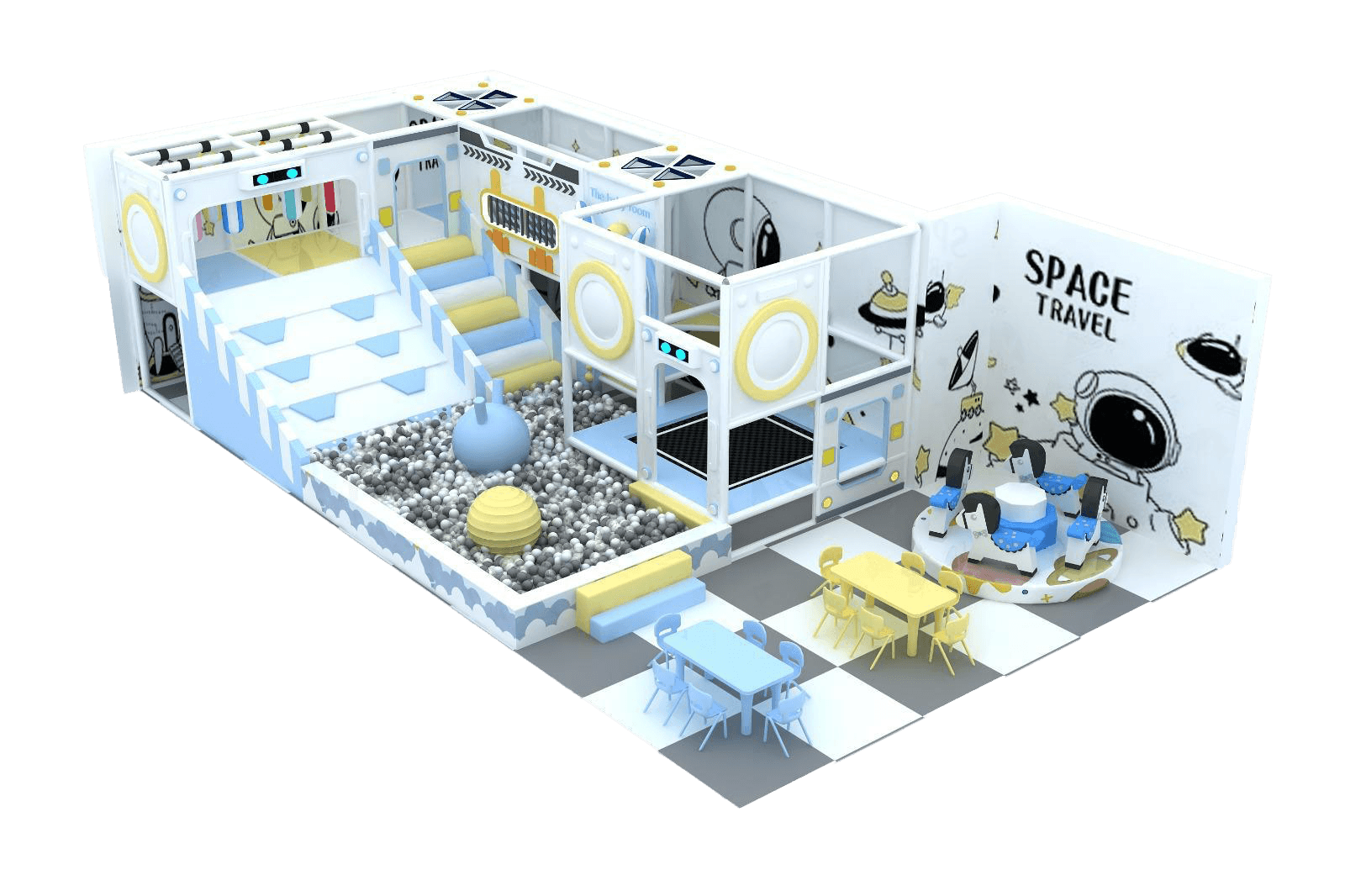 Amenajare completă spațiu de joacă interior – Temă Space Travel ...